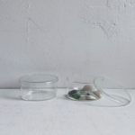 ガラスキャニスター 円筒 ソーダガラス 蓋浅 180ml φ89 H40 - barbiebarbie